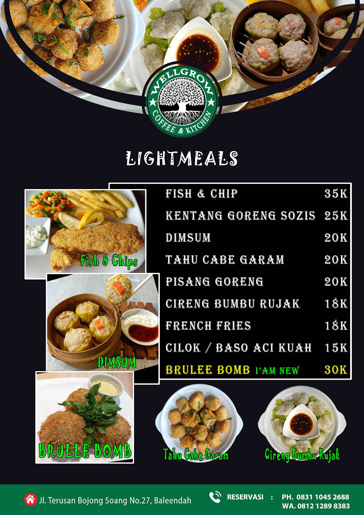 Menu at WELLGROW COFFEE baleendah restaurant, Bandung