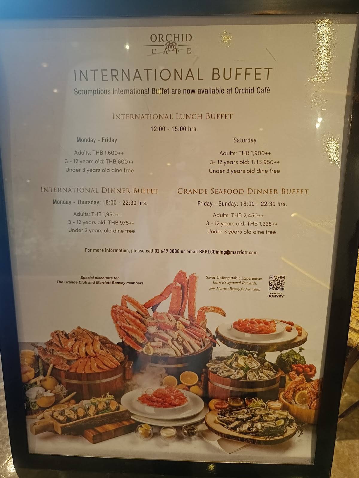 Menu at Orchid Café restaurant, Bangkok, 250 Sukhumvit Rd