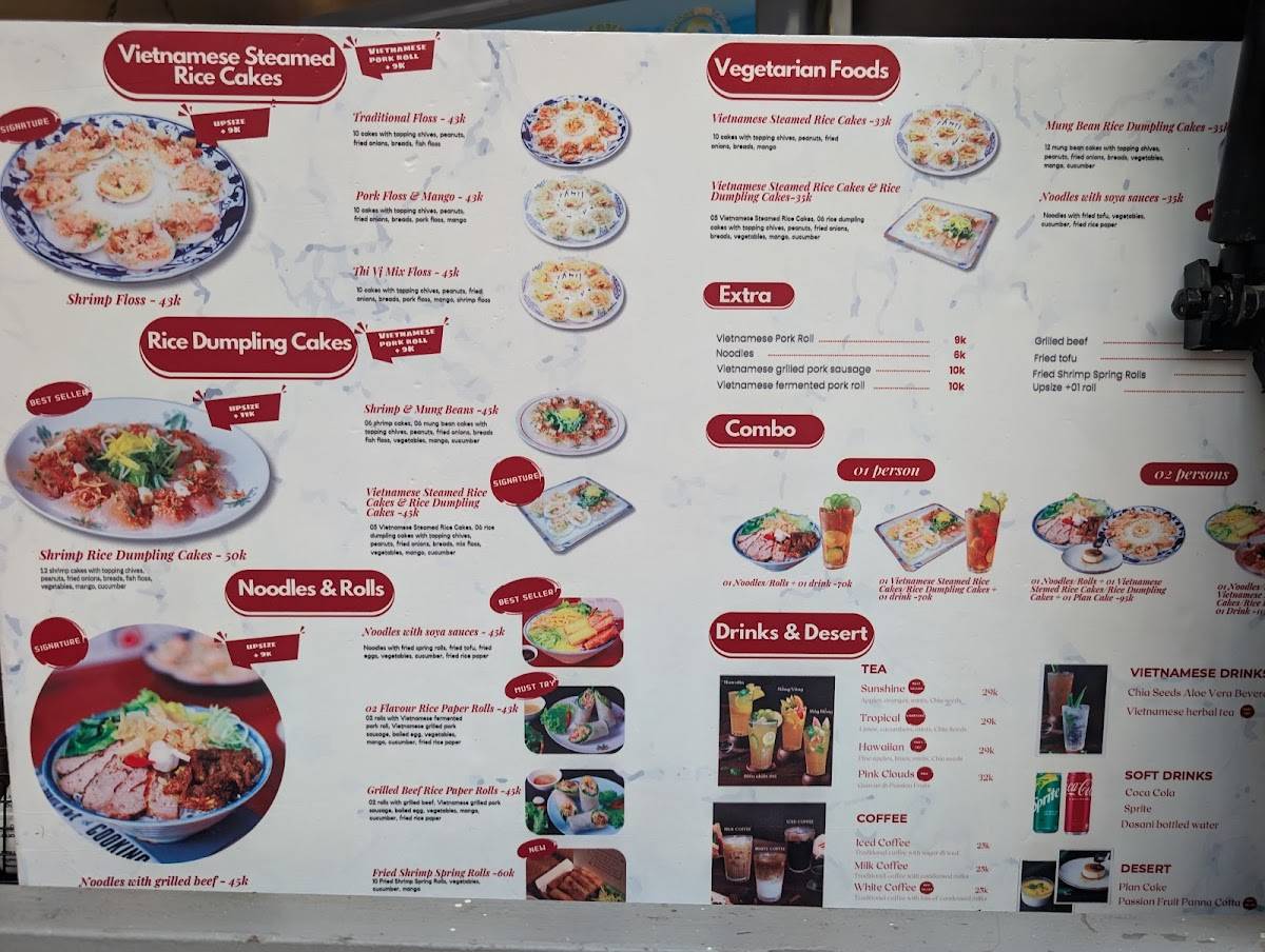 Menu at Bánh Bèo Thi Vị - Điện Biên Phủ, Ho Chi Minh City