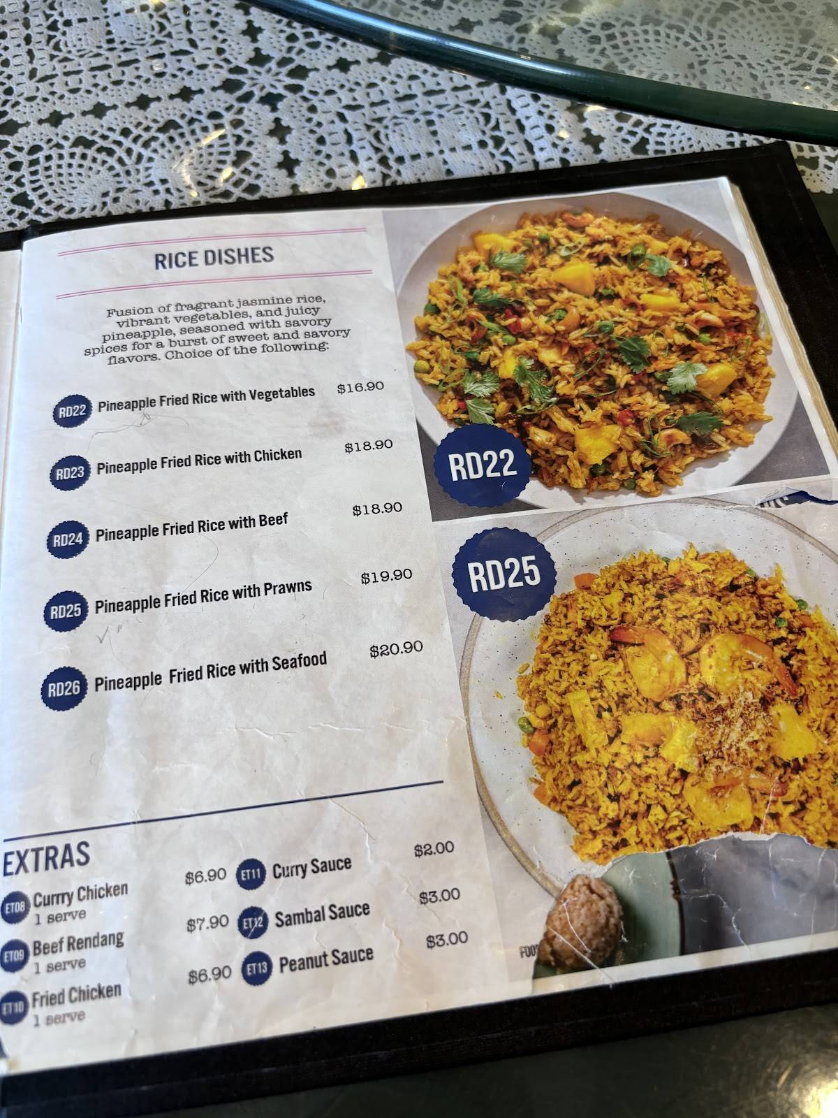Menu at Nan Yang Malaysian & Thai Bankstown restaurant, Bankstown