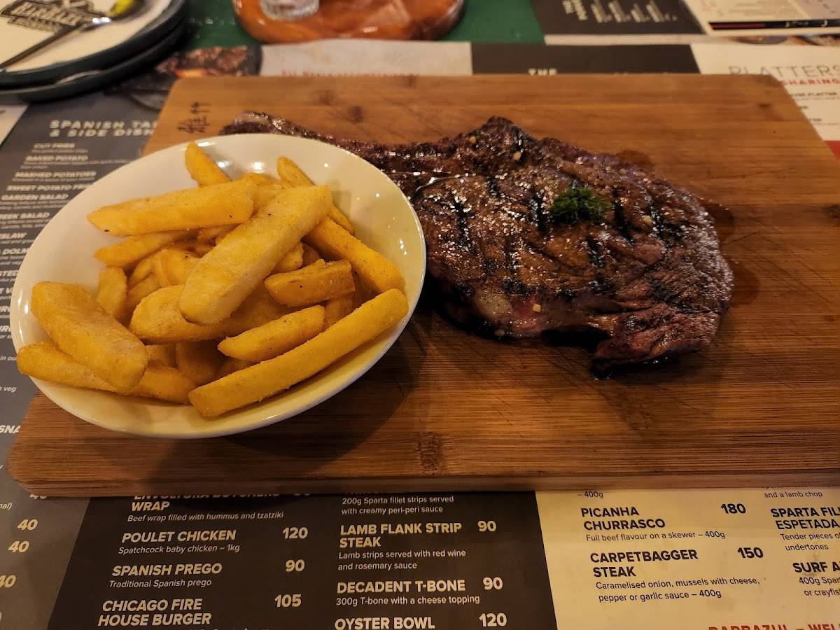 Menu at BarBazul, Welkom
