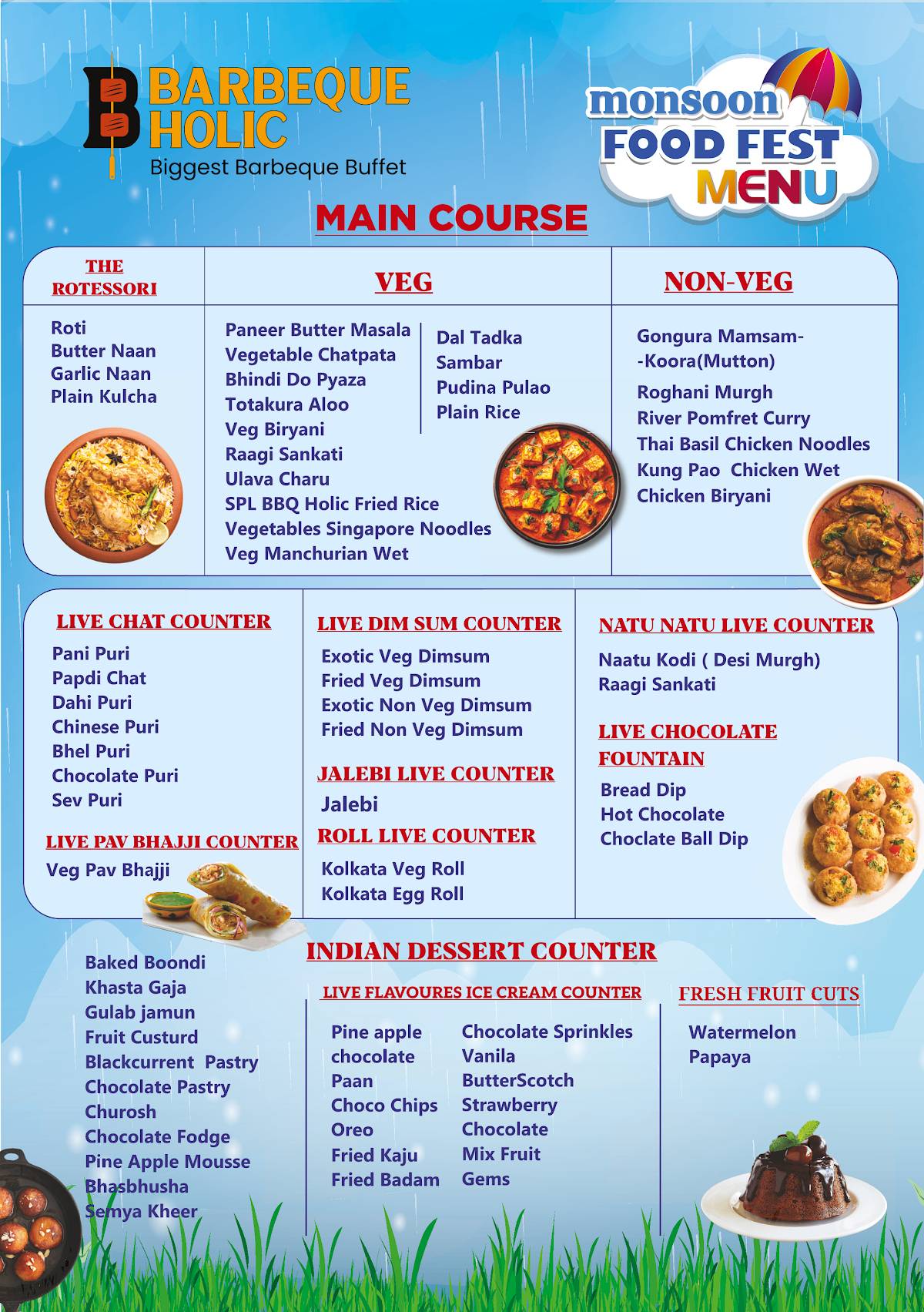 Menu at Barbeque Holic, Hyderabad