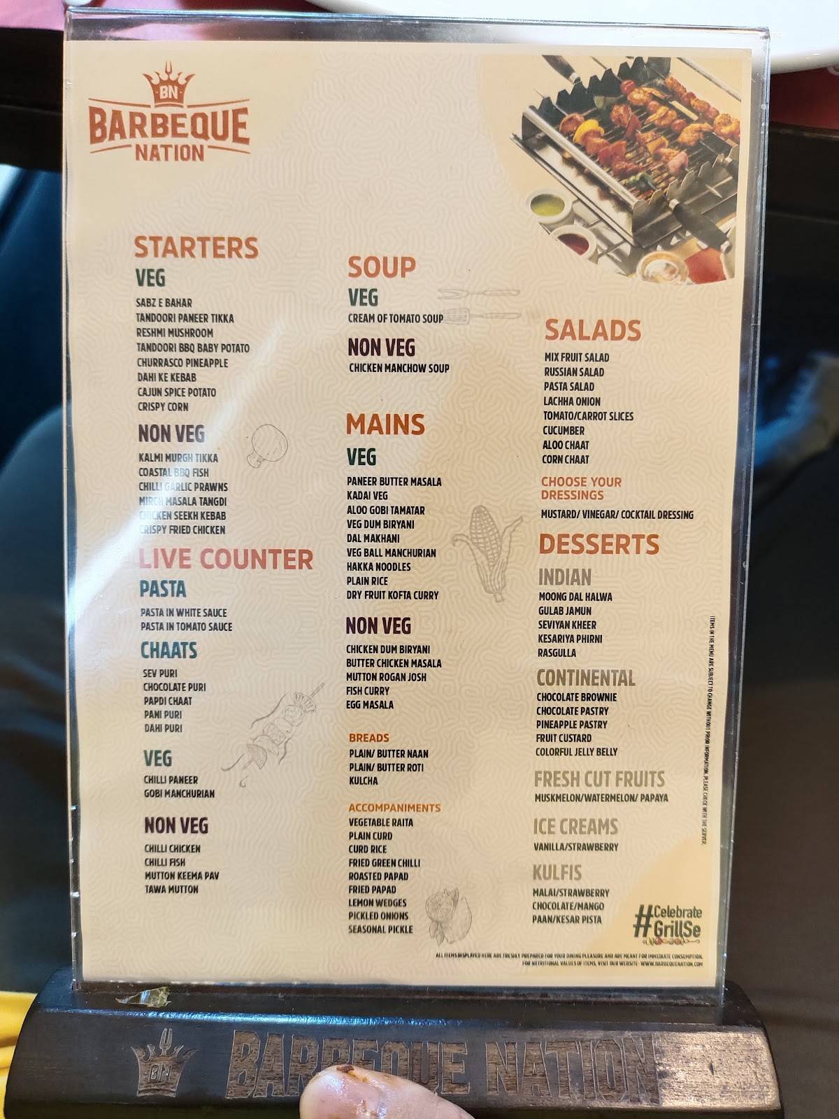 Menu at Barbeque Nation - Visakhapatnam - Madhuruwada, Visakhapatnam