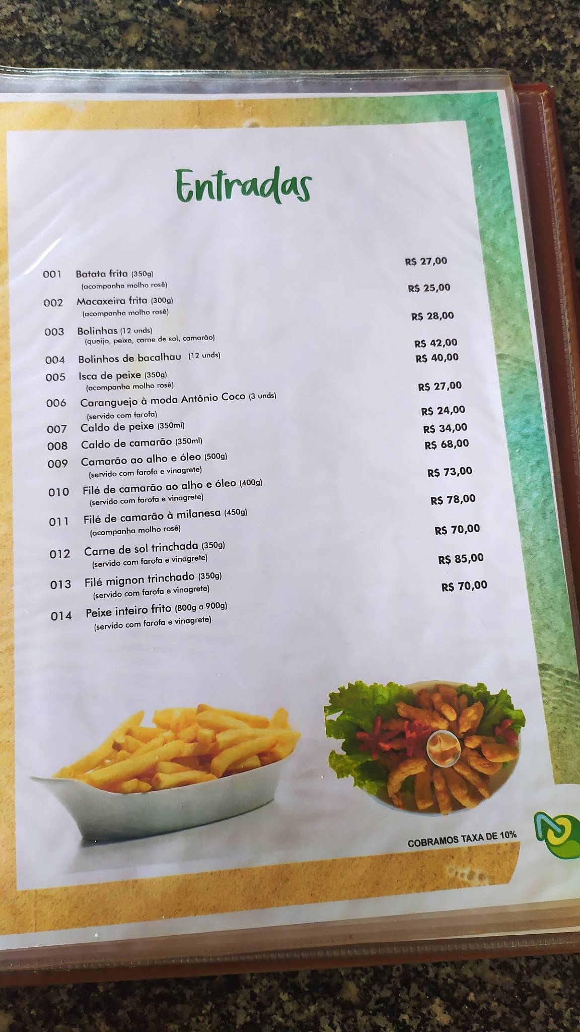 Menu em Barraca E Resturante Antônio Coco, Aracati