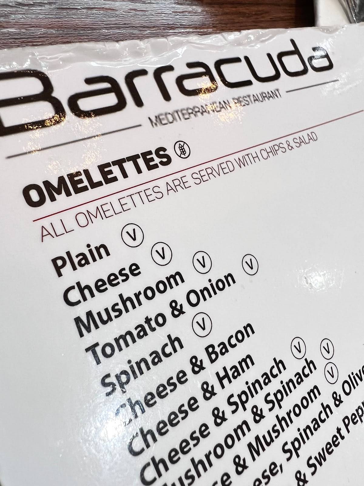 Menu at Barracuda Stanmore, Stanmore, The Buckingham House