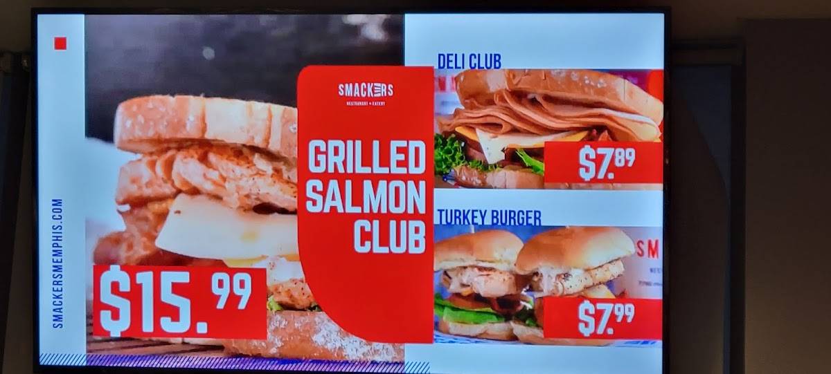 Menu at SMACKERS restaurant, Memphis, US-64 Suite 101