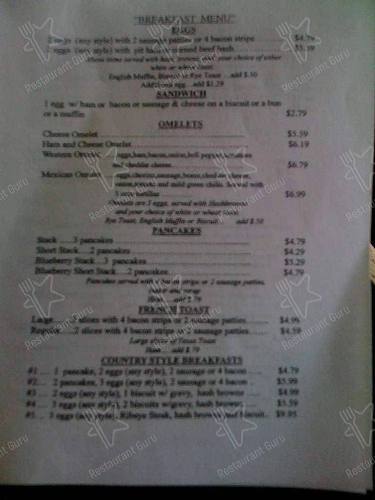 Menu at Bayside Cafe, Laguna Vista, 707 Santa Isabel Blvd #2647