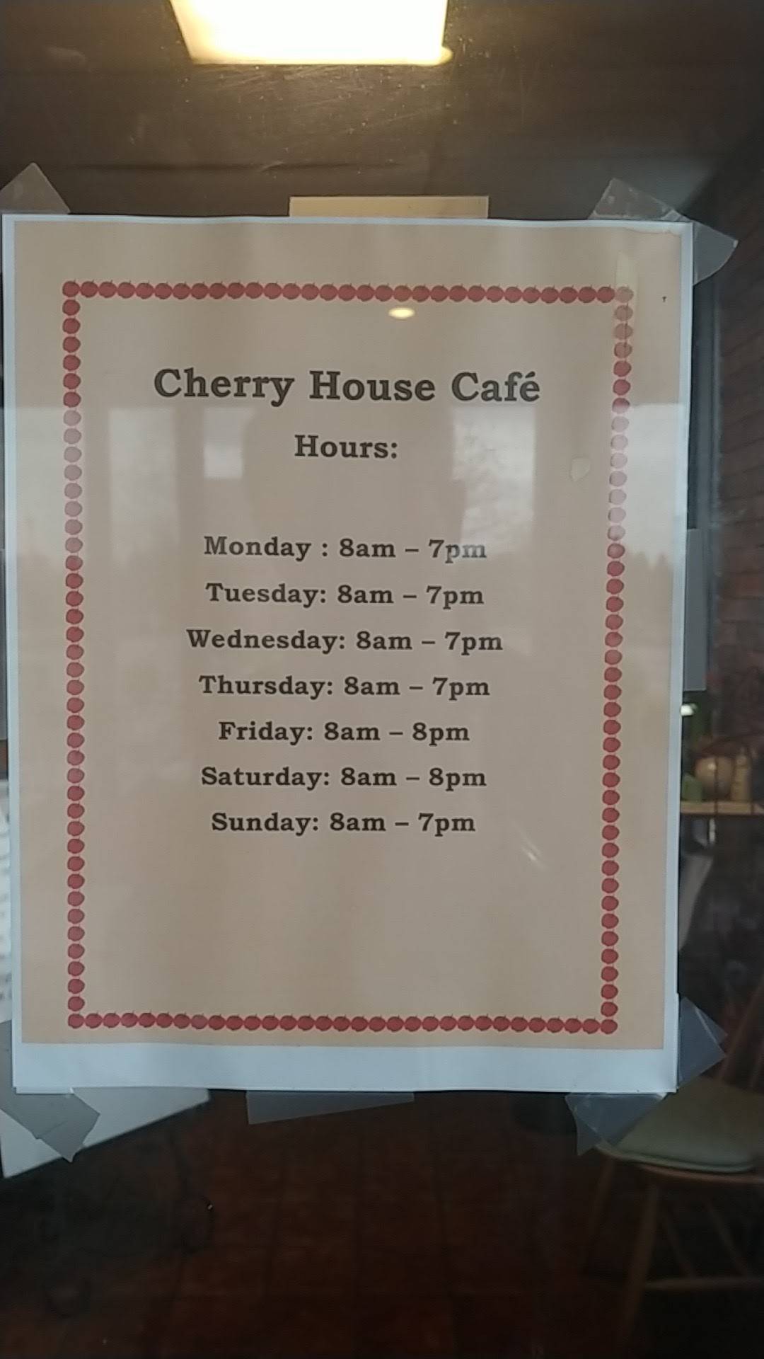 Menu at Cherry House Cafe, Beavercreek, Meadow Bridge Dr