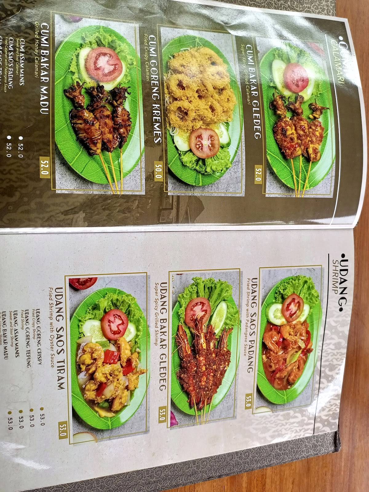 Menu at Restoran Sunda Alam Sari Deltamas restaurant, Bekasi Regency