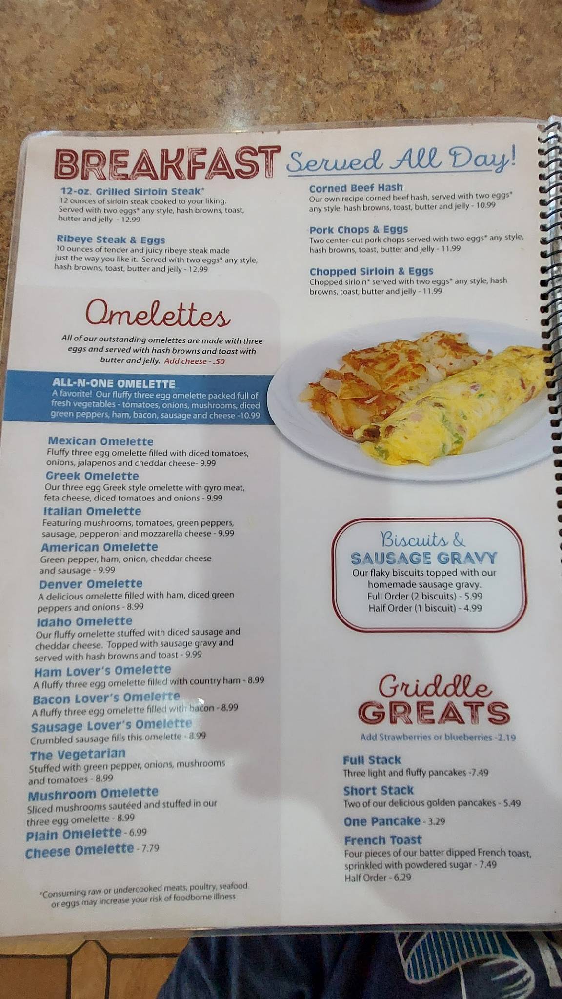 Menu at Benjamin's Family Restaurant, Rockville