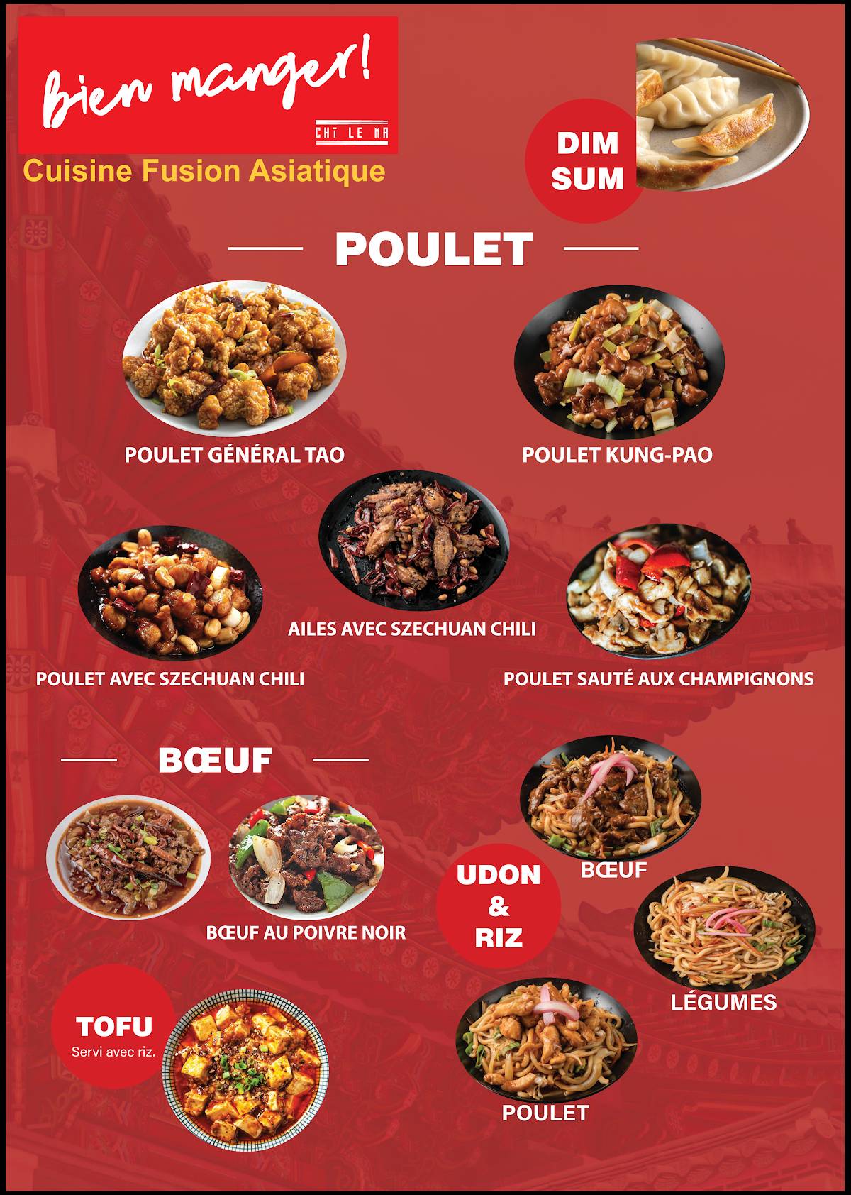 Menu at Bien Manger! -CHi LE MA Montréal restaurant, Sainte-Thérèse