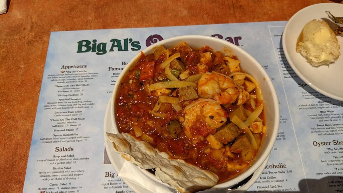 Menu at Big Al's Oyster Bar, Las Vegas, W Tropicana Ave