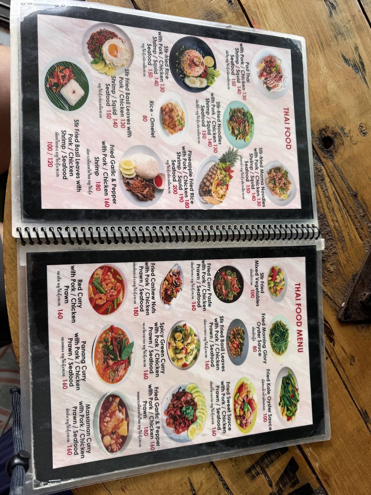 Menu at Big Buddha Coffee cafe, Ko Samui, Big Buddah
