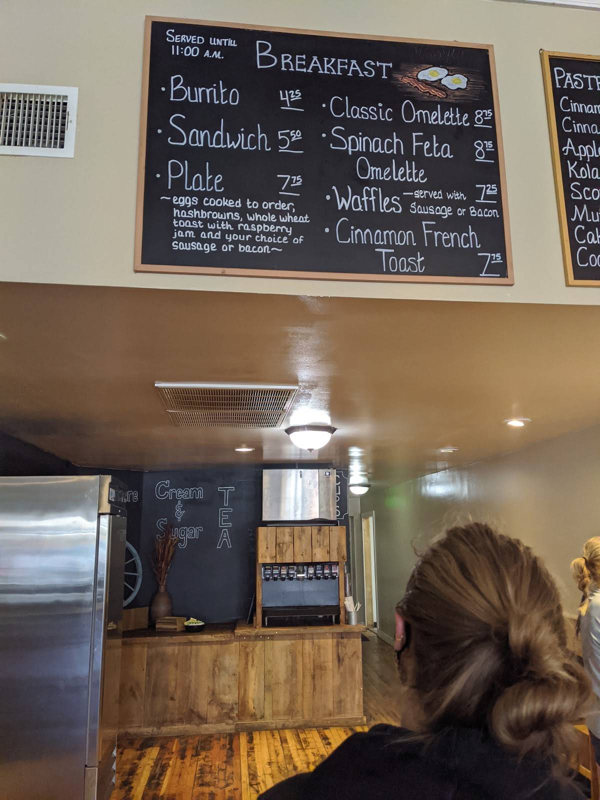 Menu at Big Timber Bakery, Big Timber
