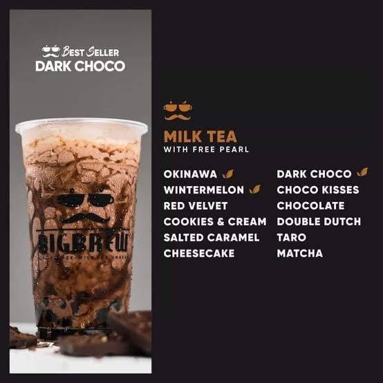 Menu at Bigbrew Chico Milk Tea Shop, Anonas Cubao, Quezon City