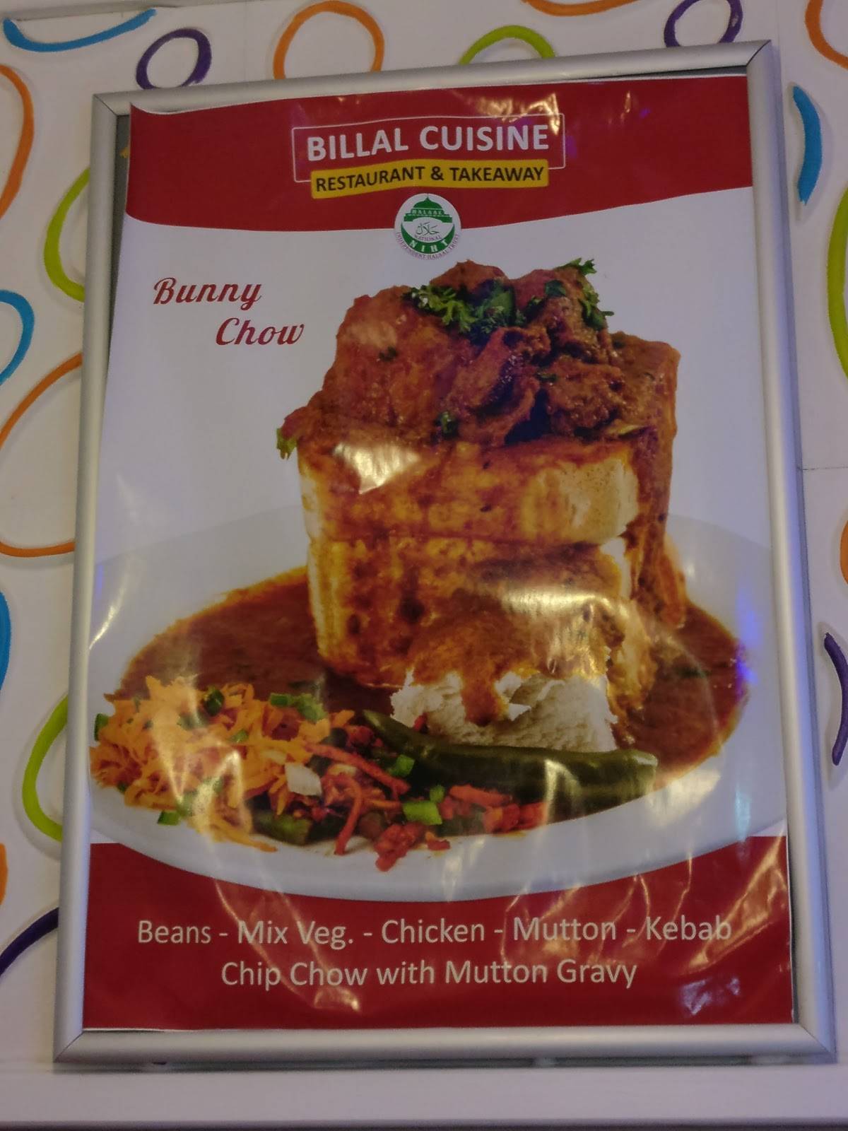 Menu at Billal Cuisine North Beach Branch restaurant, Durban