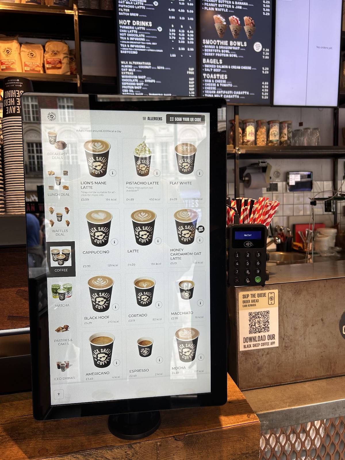 Menu at Black Sheep Coffee, London, 425 Strand