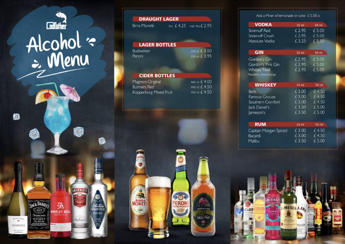 Menu at Codfather & The Pearl Restaurant, Blackwood