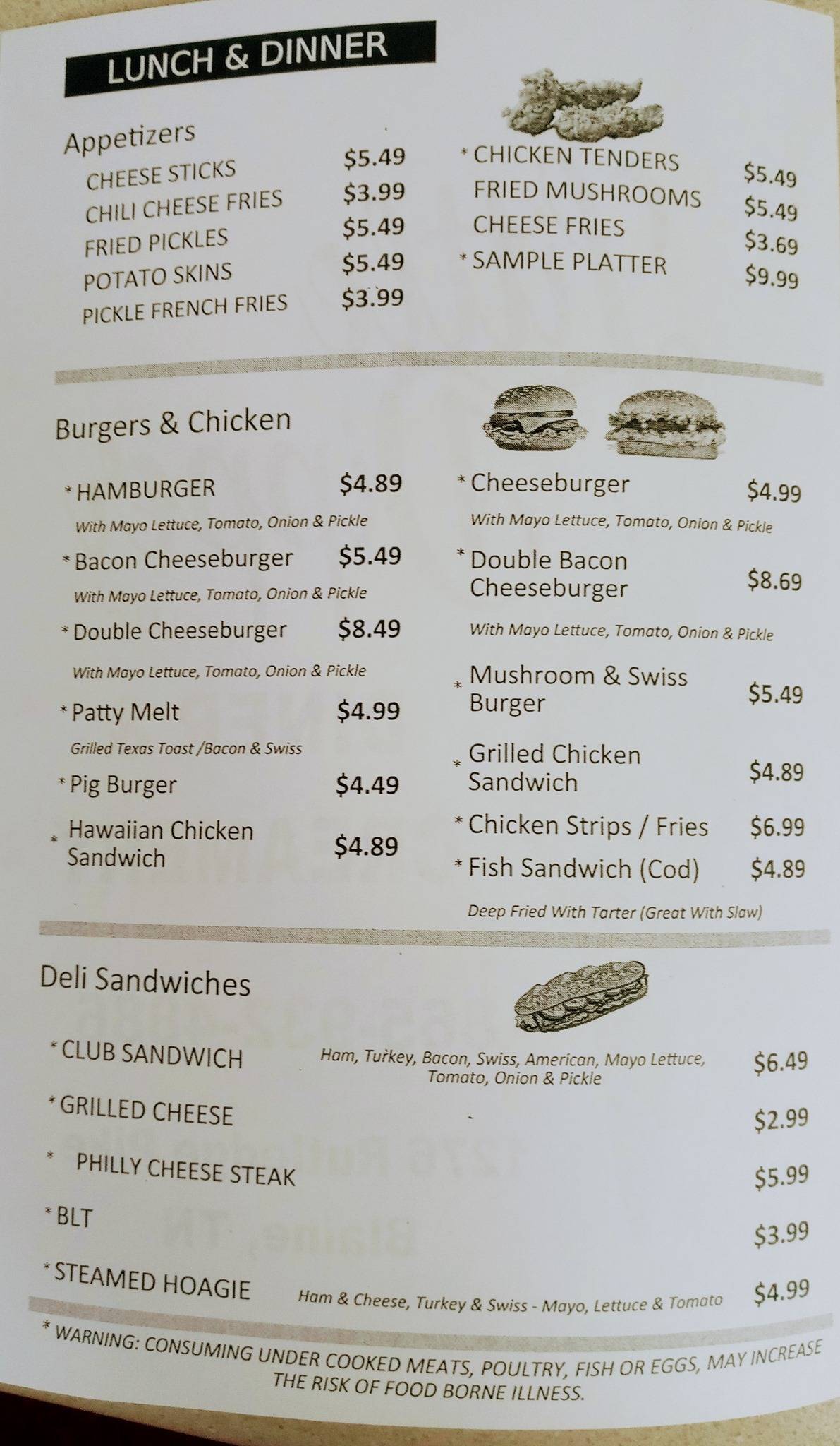 Menu at Little Dipper Diner & Creamery restaurant, Blaine
