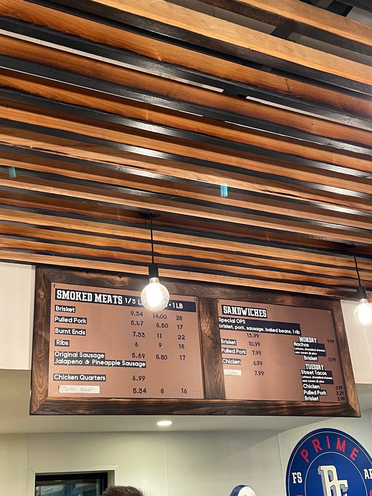 Menu at Blue Ember Smokehouse BBQ, Fort Smith