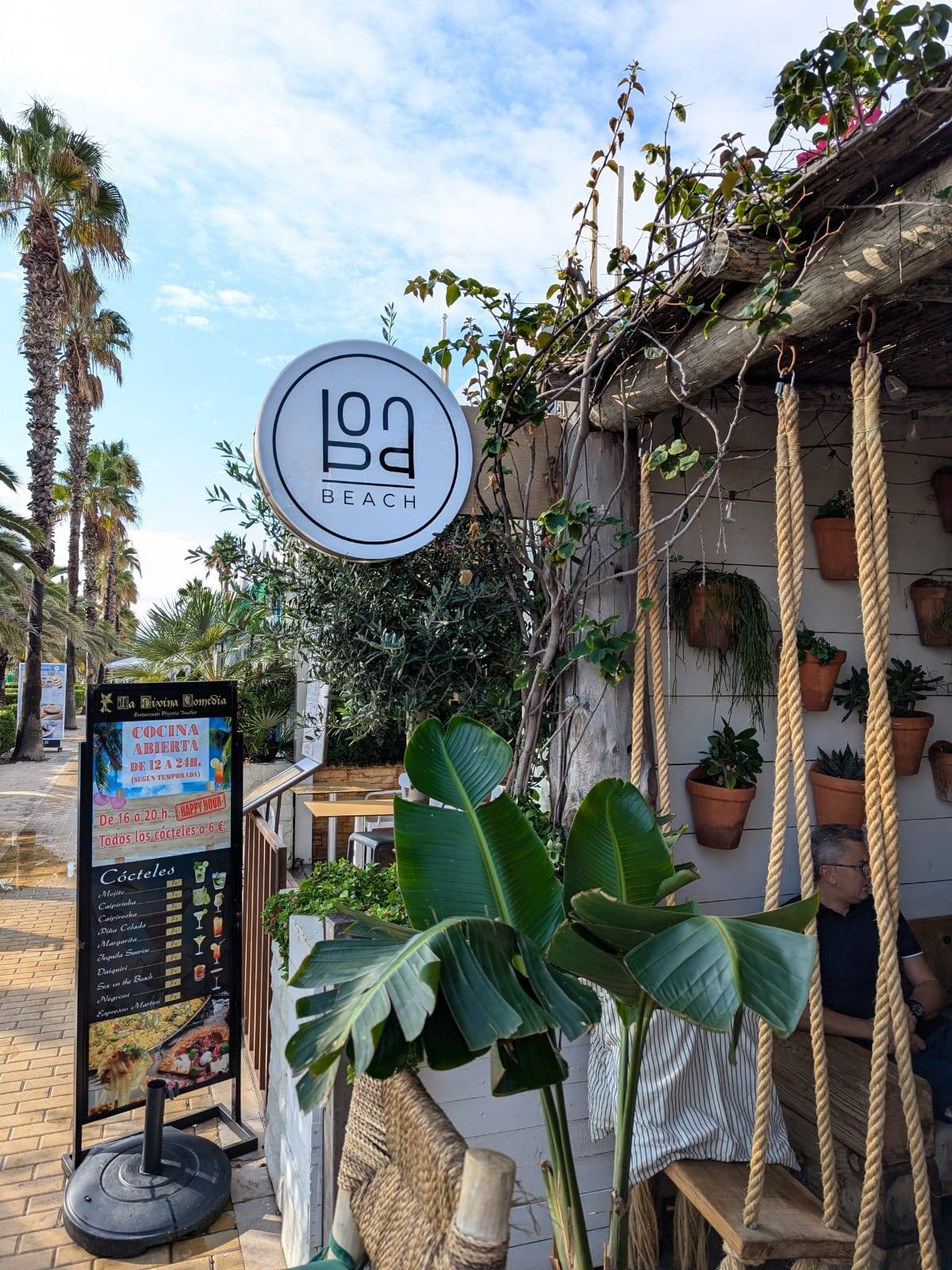 Menu at Boa Beach restaurant, Valencia