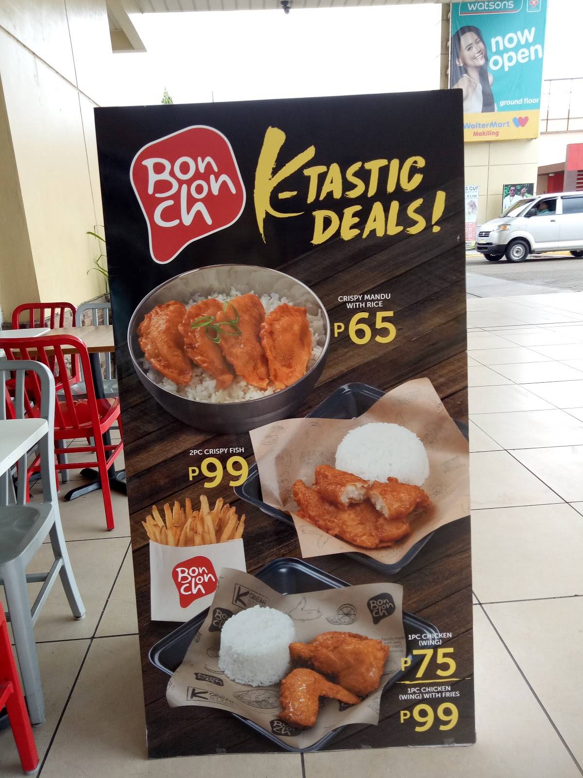 Carta del restaurante Bon Chon, Calamba