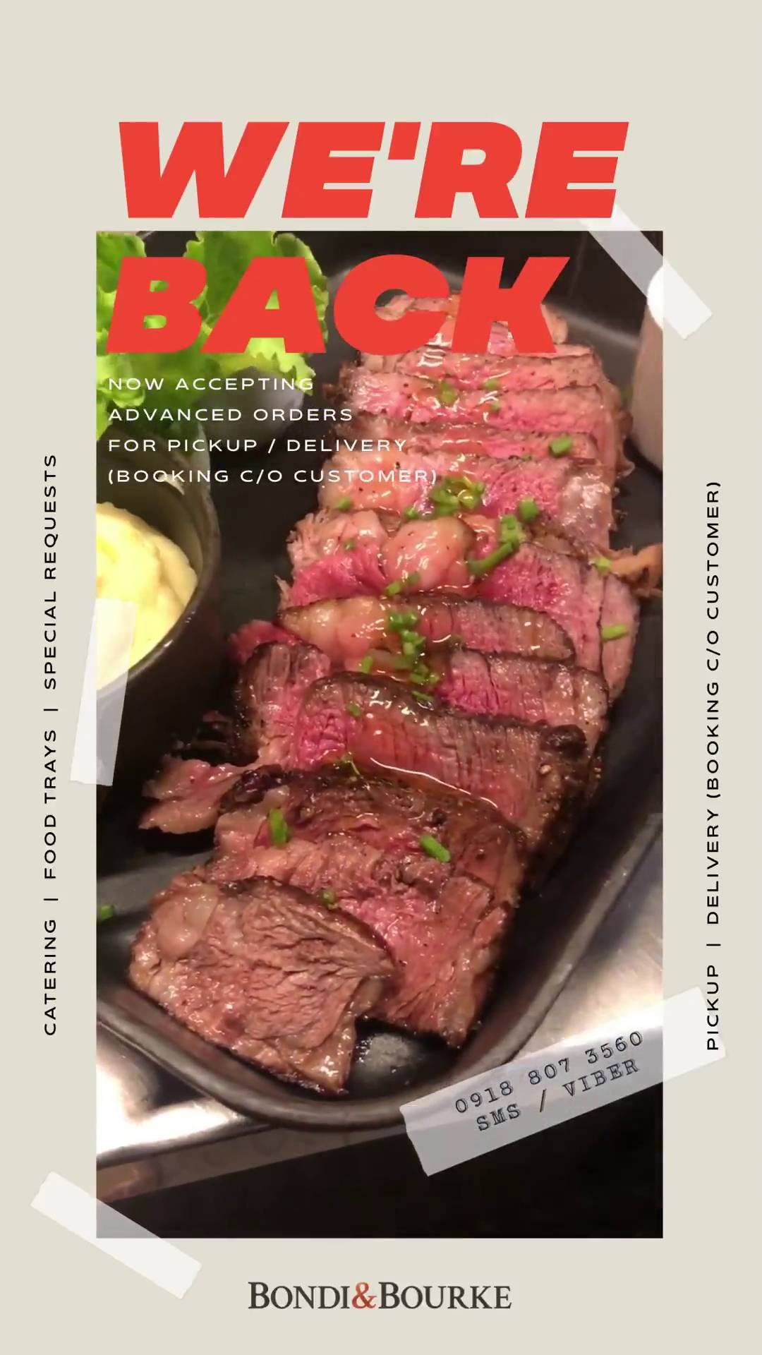 Menu at Bondi&Bourke steakhouse, Makati, Cattleya Condominium