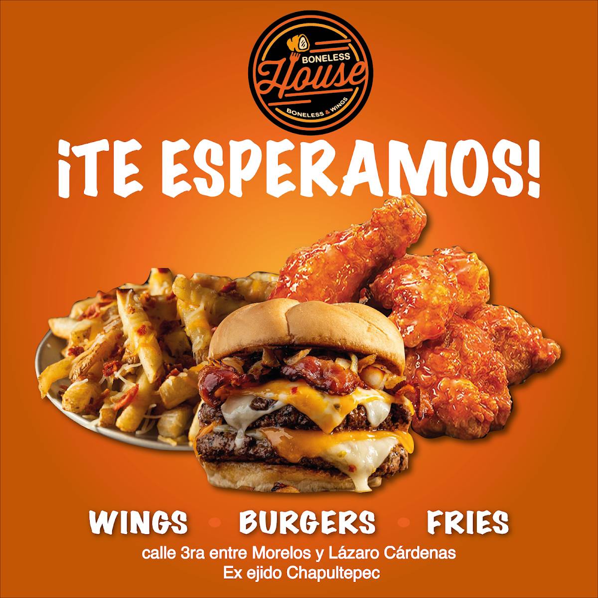 Menu at Boneless House restaurant, Ensenada