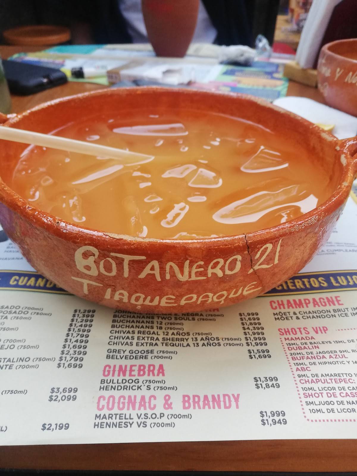 Carta del pub y bar Botanero Veintiuno Tlaquepaque, San Pedro Tlaquepaque