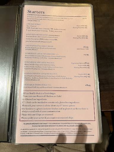 Menu at Botanic House Restaurant, Dublin