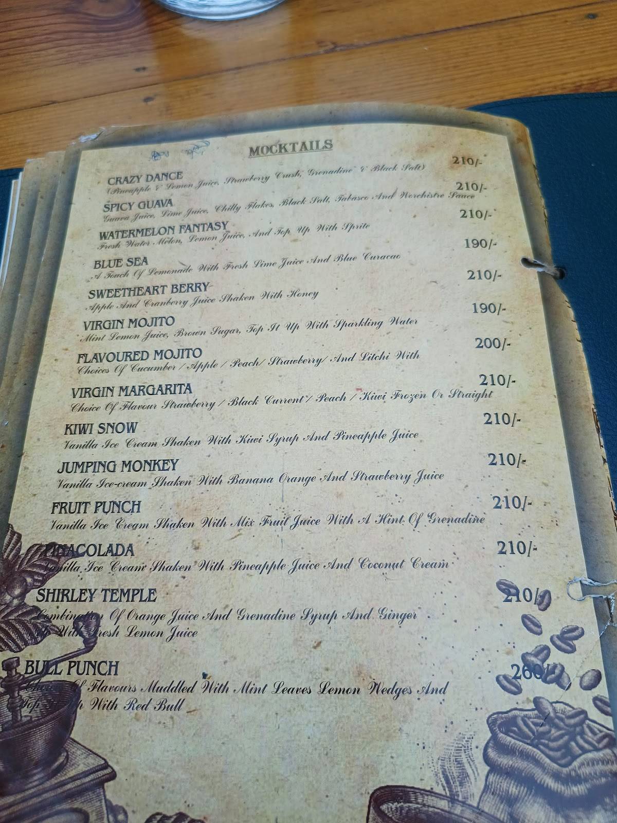Menu at Botanica Osteria, Dehradun