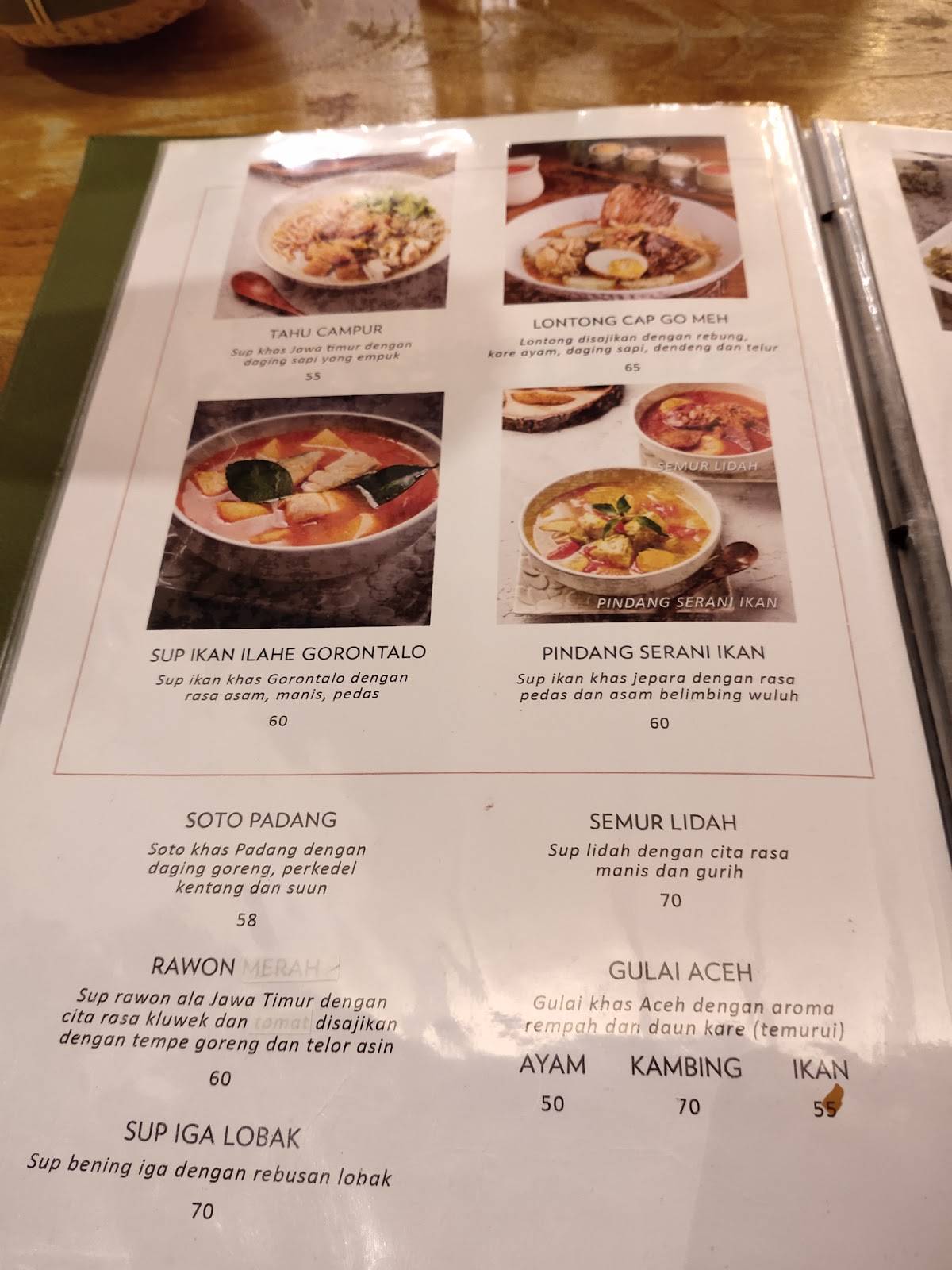 Menu at Botanika - Kertajaya Indah restaurant, Surabaya