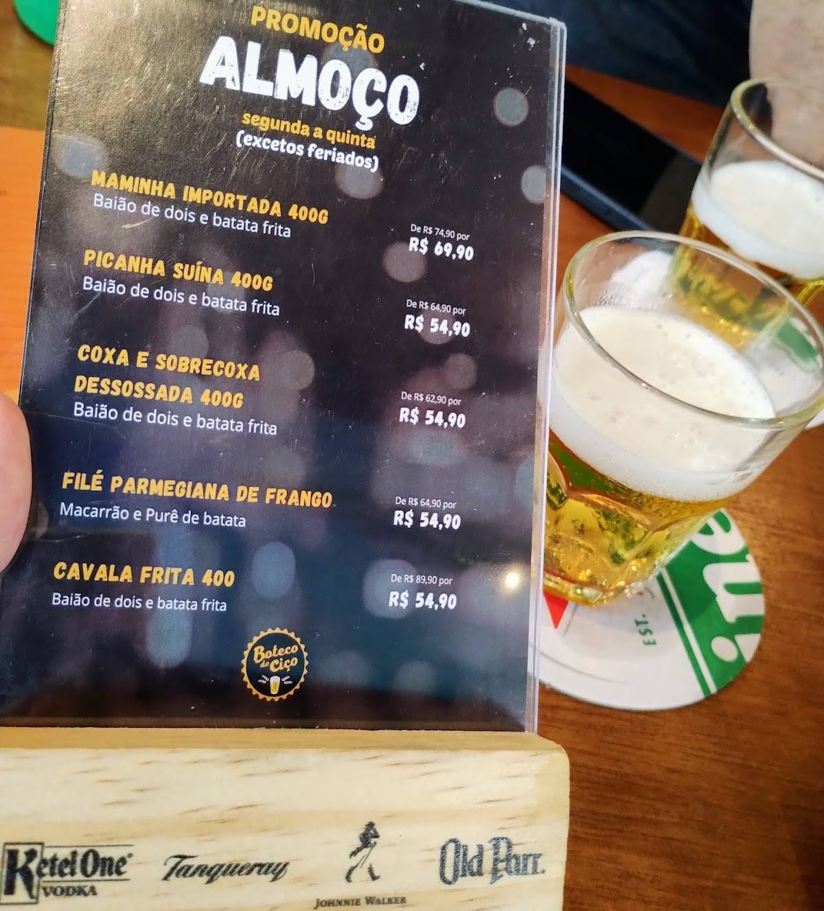 Menu em Bar Do Ciço, Fortaleza