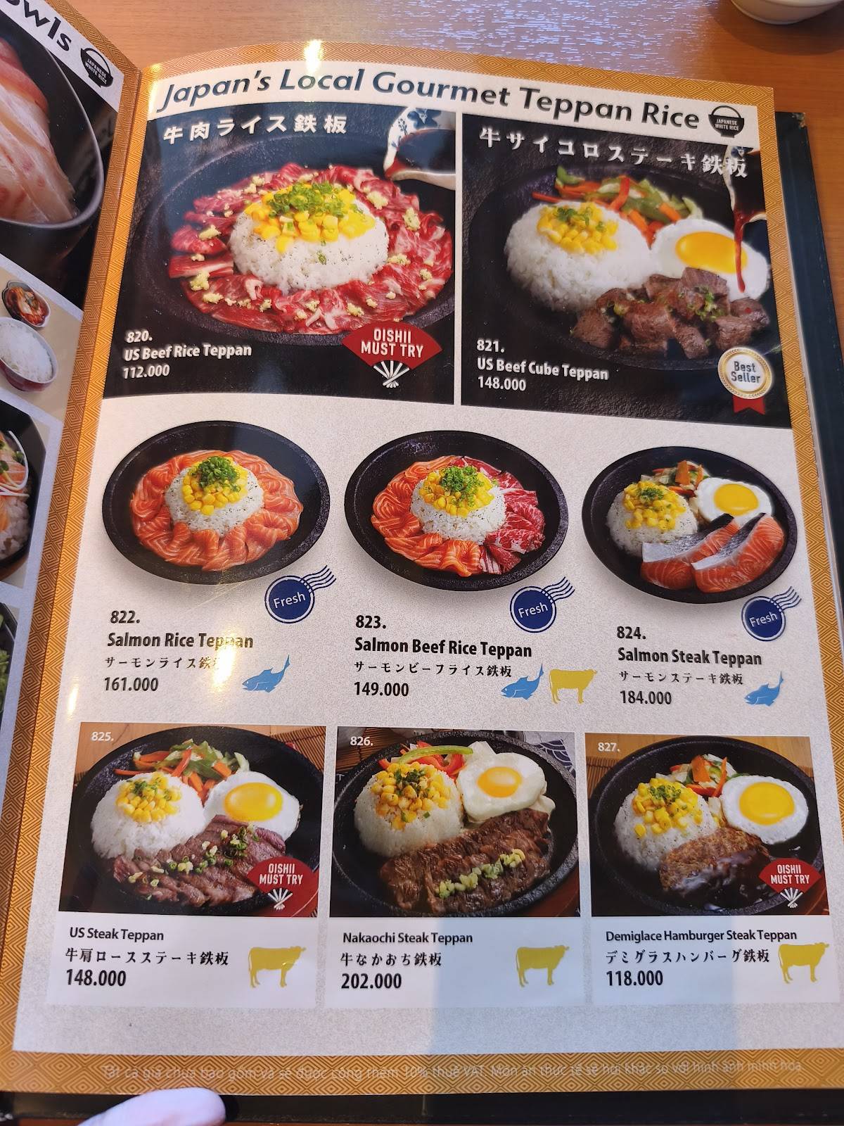 Menu at Botejyu Restaurant Vincom Metropolis, Hanoi