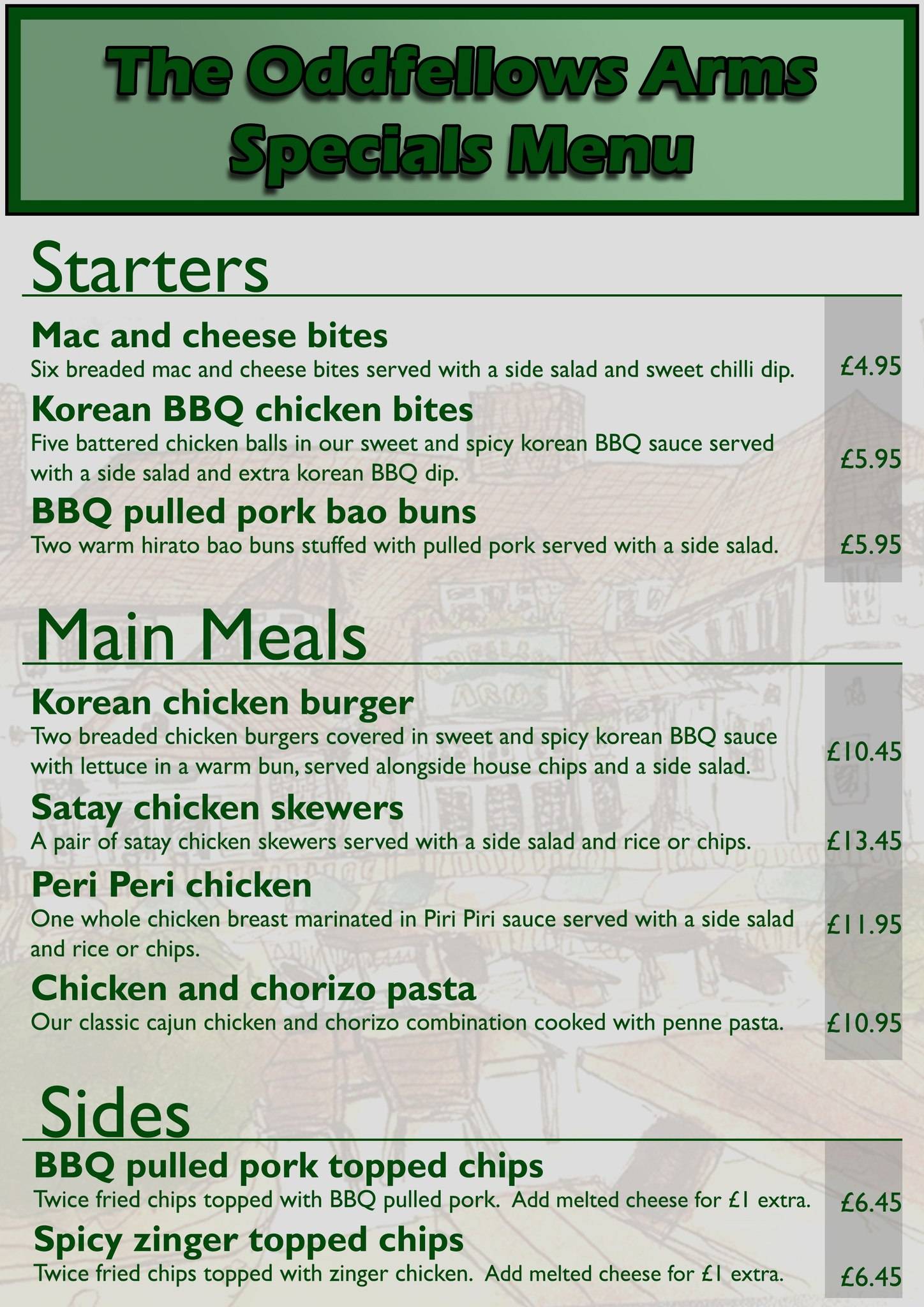 Menu at The Oddfellows Arms pub & bar, Bradford, 696 Harrogate Rd