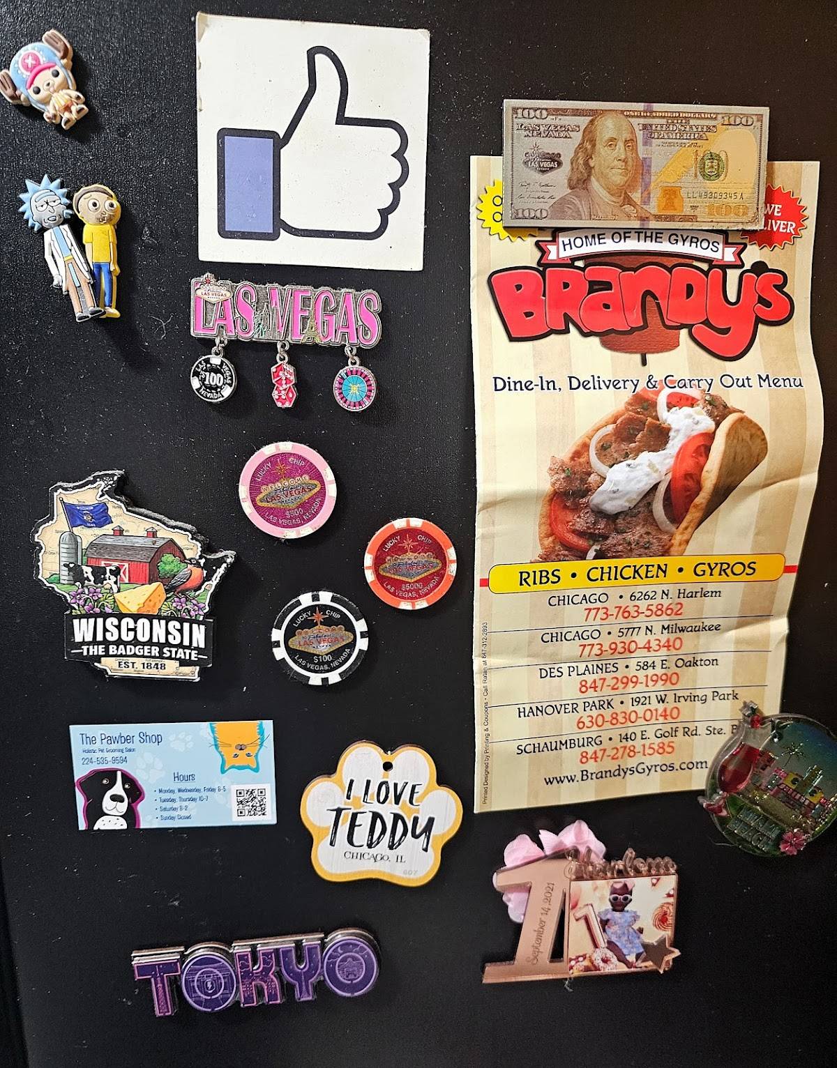 Menu at Brandy's Gyros restaurant, Hanover Park