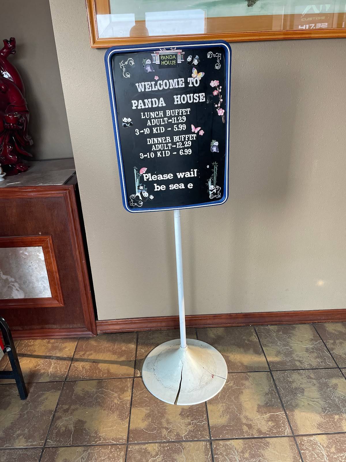 Menu at Panda House restaurant, Branson