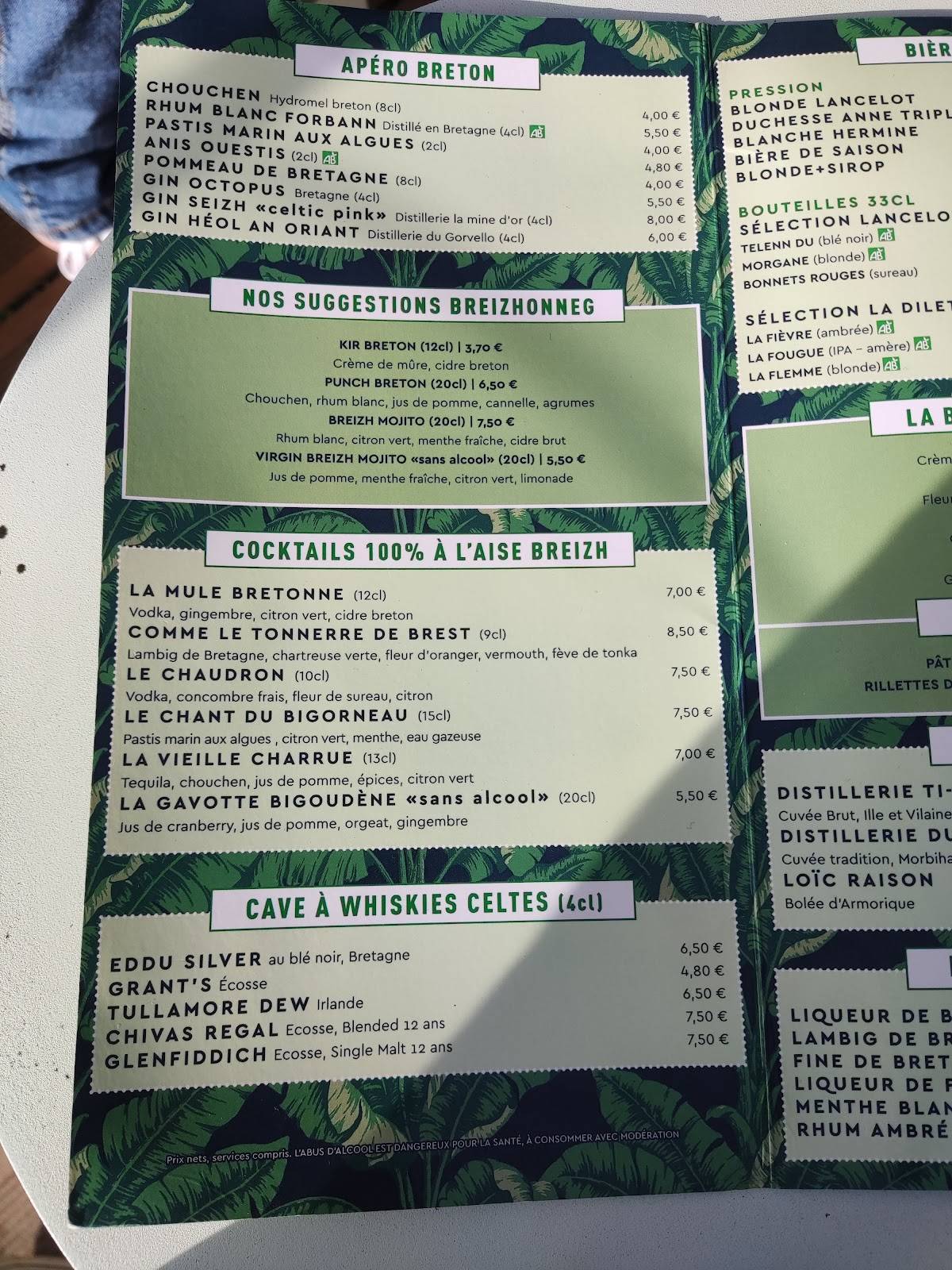 Menu au Brasserie A l'Aise Breizh Café, Vannes