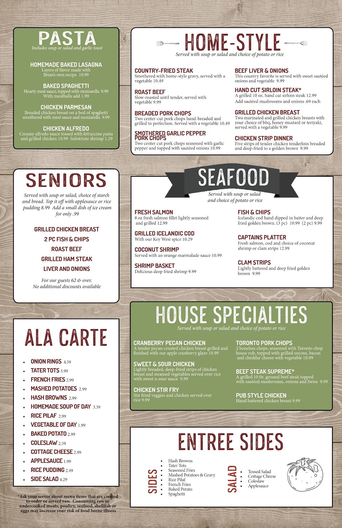 Menu at Brian's Family Restaurant, Lapeer