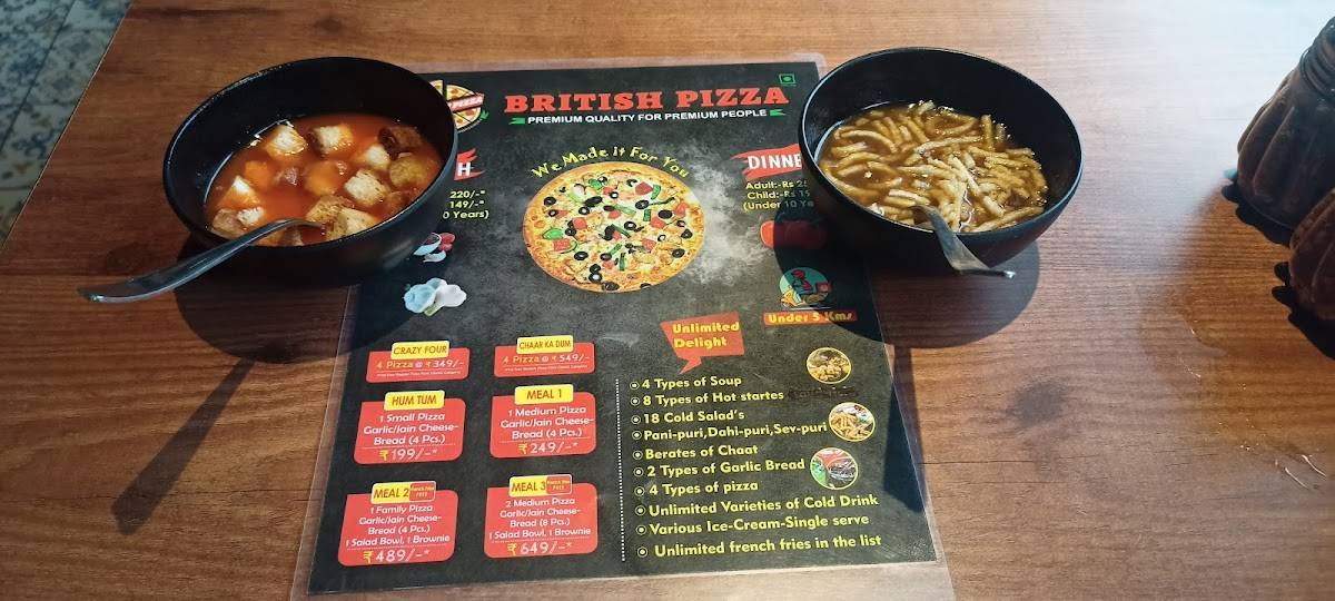Menu at British Pizza Patan, Patan