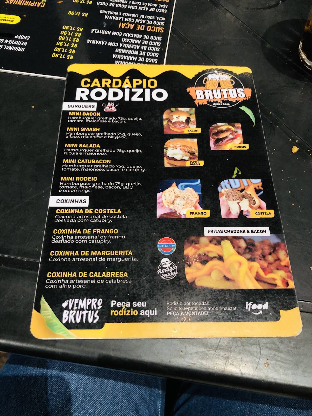 Menu em Brutus Bike Beer pub & Bar, Sumaré
