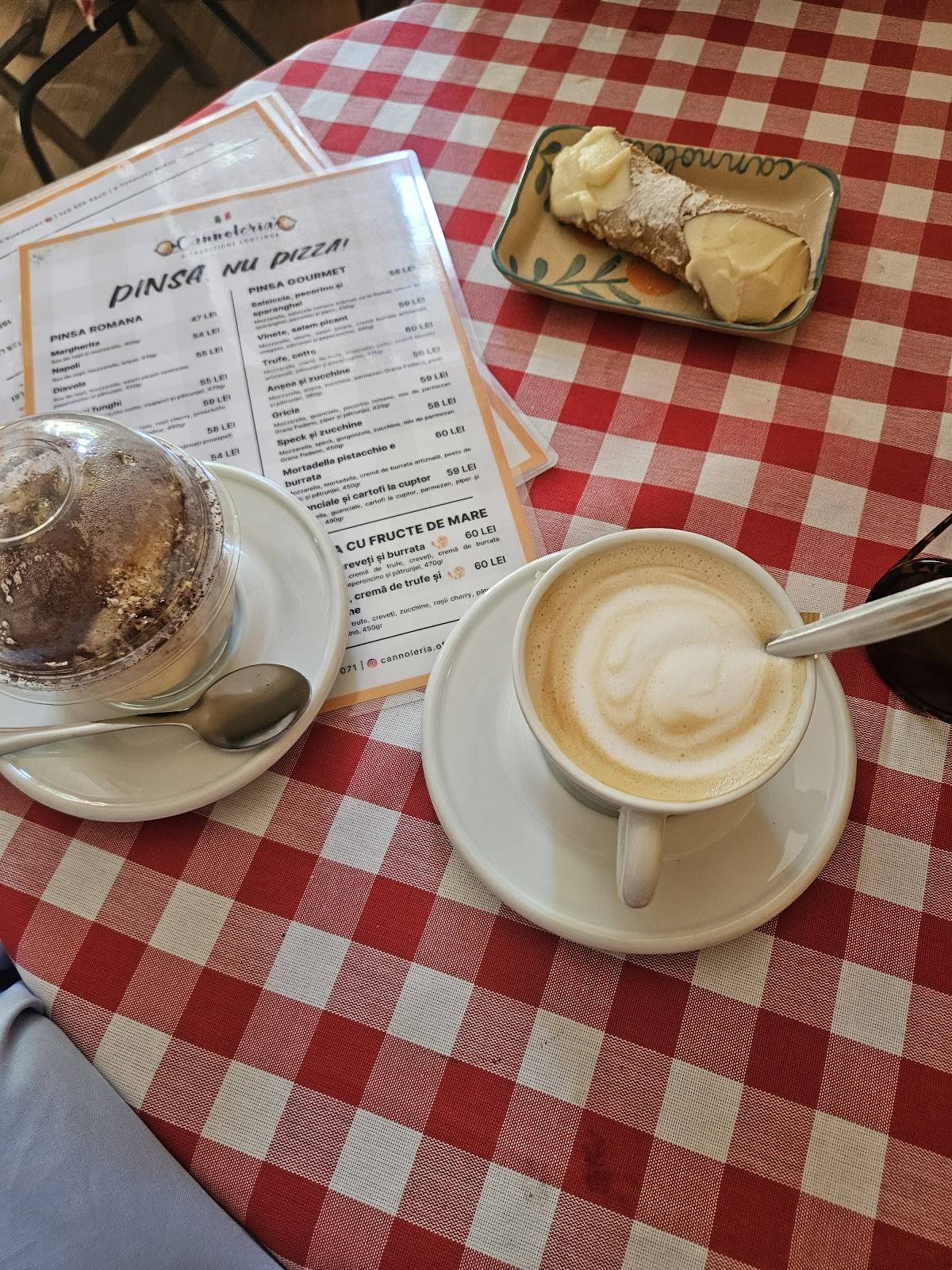 Menu at Cannoleria, Bucharest