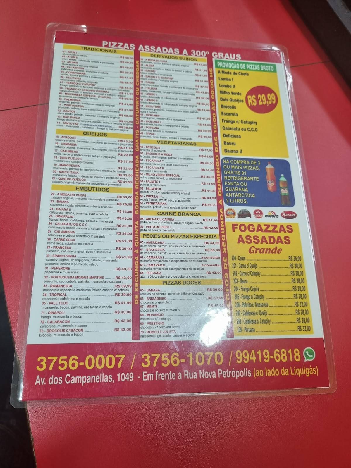 Menu em Bugatti Casa De Esfiha E Pizza restaurante, São Paulo