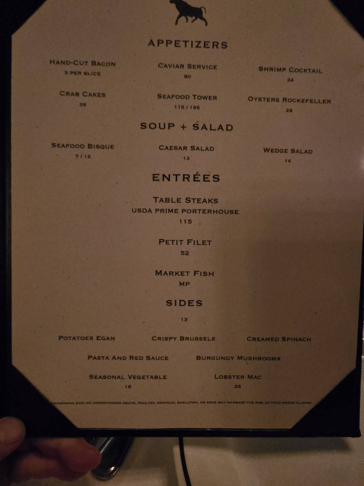 Menu at Bull In The Alley pub & bar, Tulsa