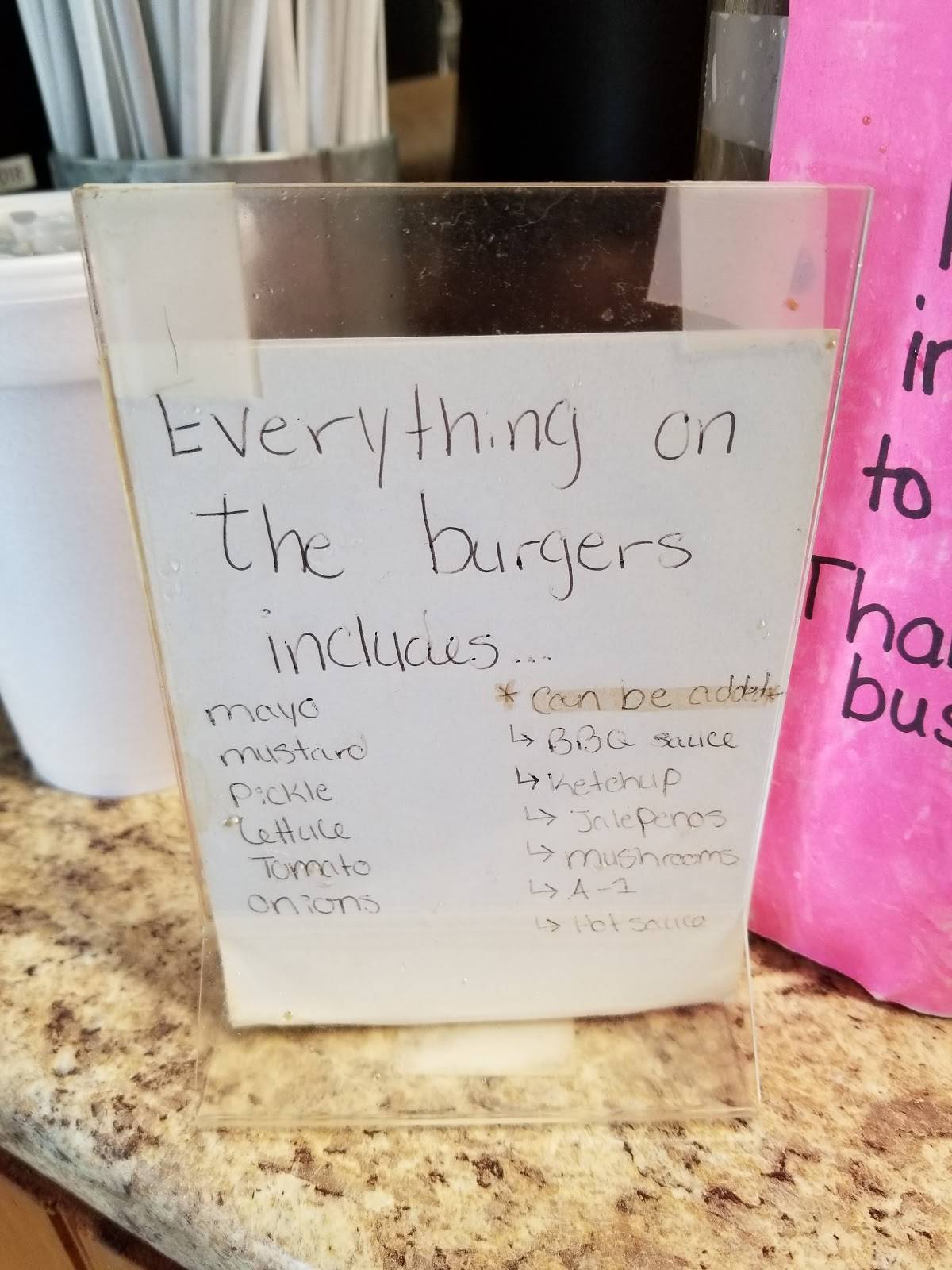 Menu at Burger Barn, White Pine, Leadvale Rd
