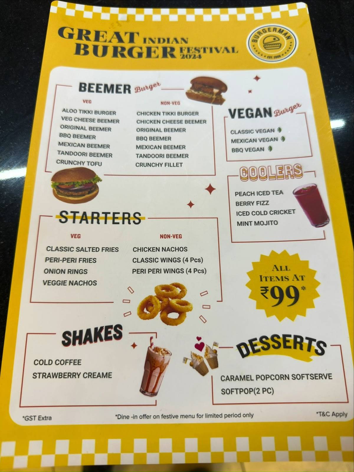 Menu at BurgerMan Kammanahalli, Bengaluru