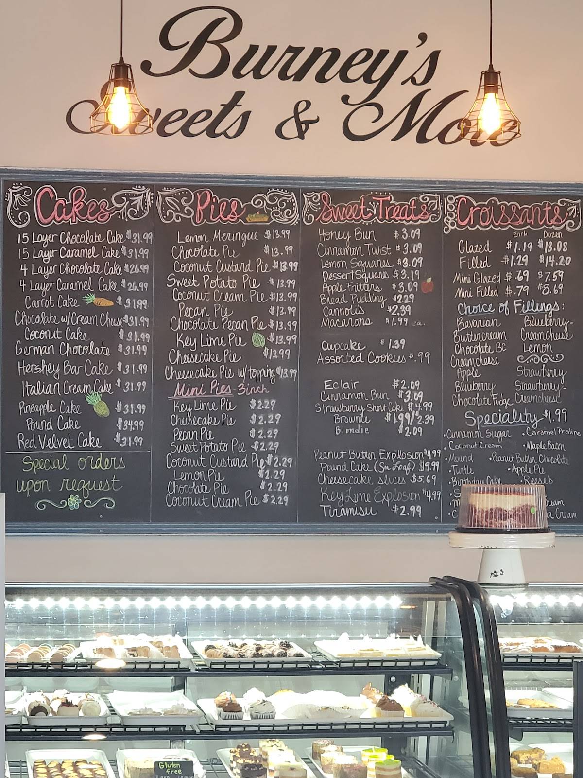 Menu at Burney's Sweets & More of Wallace, Wallace
