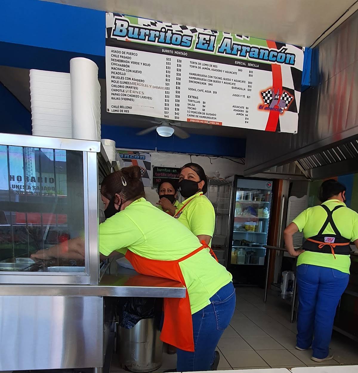 Carta del restaurante Burritos El Arrancón, Chihuahua, Blvrd Gustavo ...