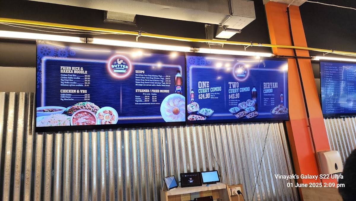Menu at Butter Chicken Factory restaurant, Auckland
