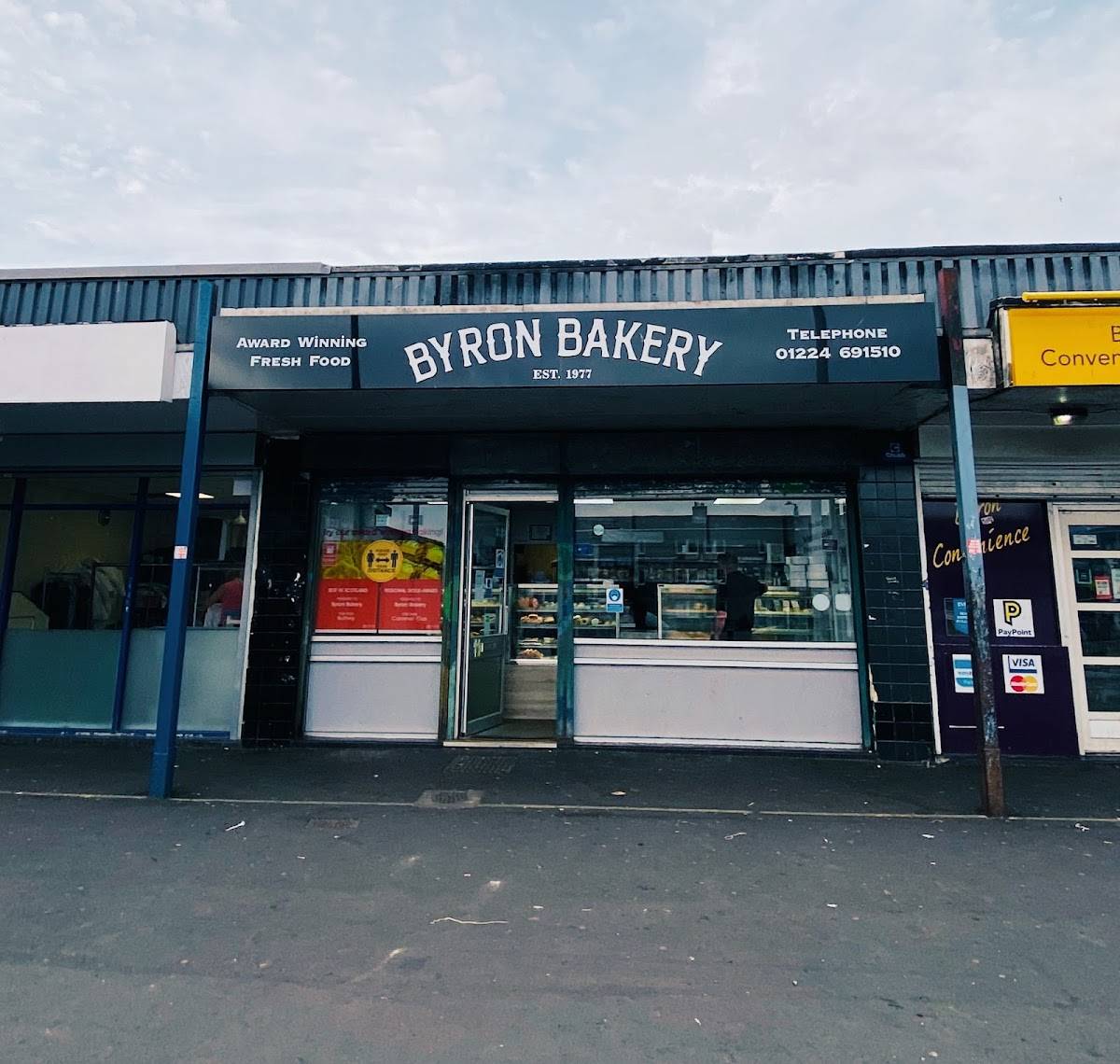 Menu at Byron Bakery, Aberdeen